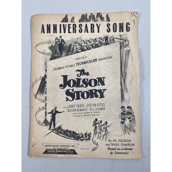 Other | Anniversary Song The Jolson Story Al Jolson Saul Chaplin ...